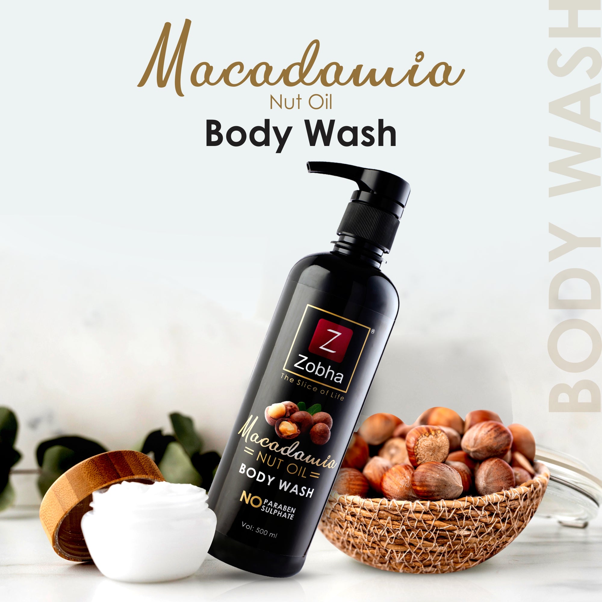 Buy Macadamia Body Wash Online - Zobha